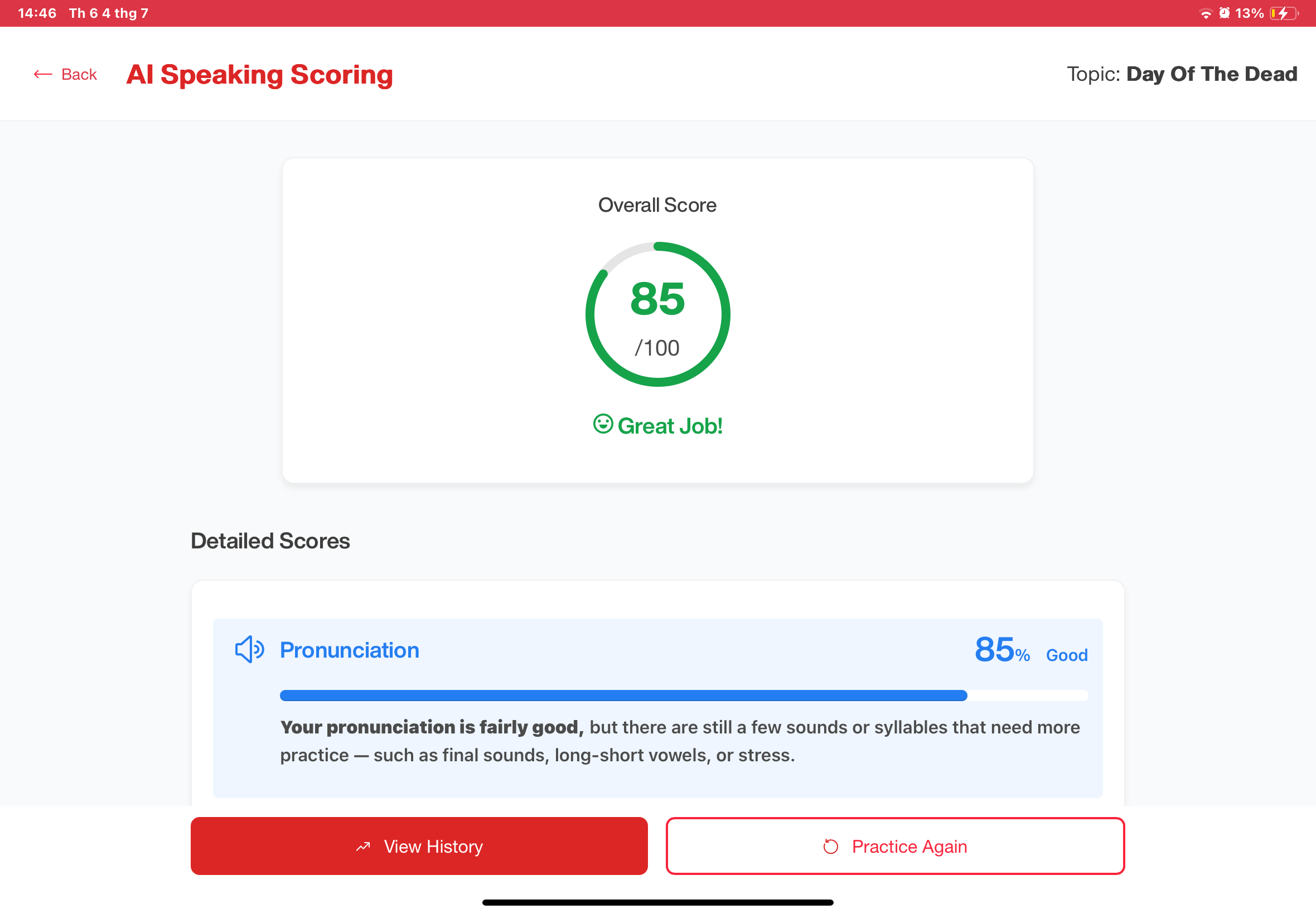 Hướng Dẫn Sử Dụng Tính Năng AI Speaking Scoring Trên Ứng Dụng Learning ...