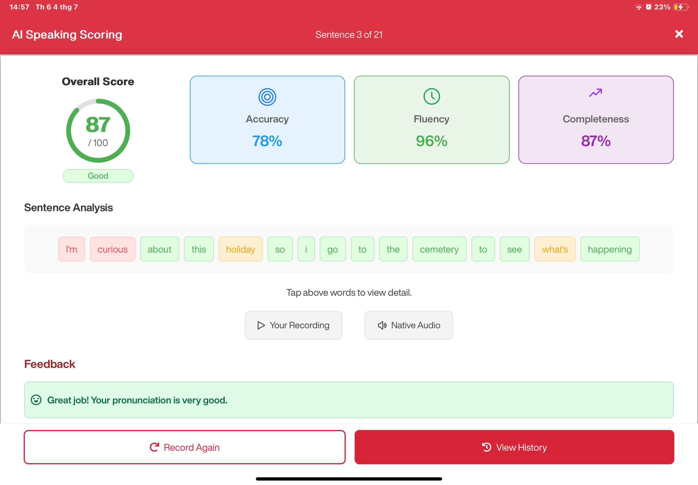 Hướng Dẫn Sử Dụng Tính Năng AI Speaking Scoring Trên Ứng Dụng Learning ...